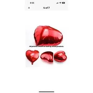 Wellinology | Party Supplies | 4 Pcs 32 Big Red Heart Foil Balloons Big ...